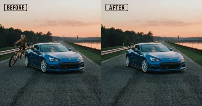 Removing Unwanted Objects from Car Photos - Retouching Labs